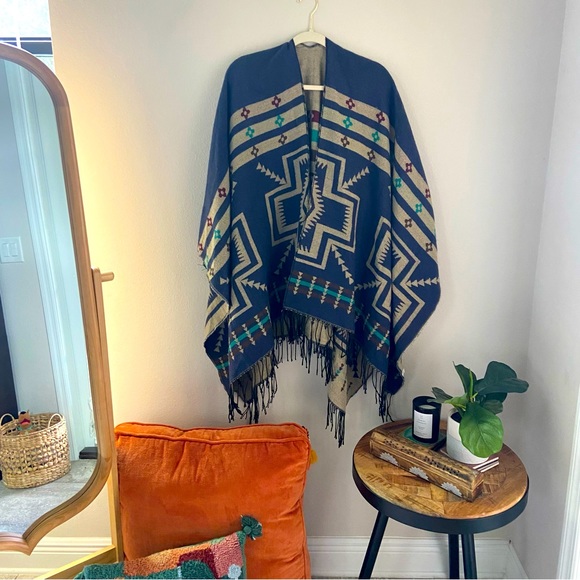 N/A | Sweaters | Blanket Shawl Wrap Poncho Native American Boho Design ...